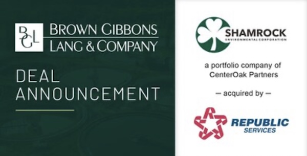 BGL Announces the Sale of Shamrock Environmental to Republic Services ...